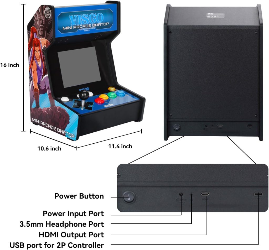 UNICO VISCO Mini Arcade Game Console - Retro Arcade